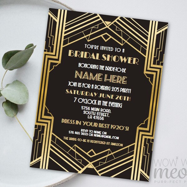 Roaring 20s Invite - Etsy