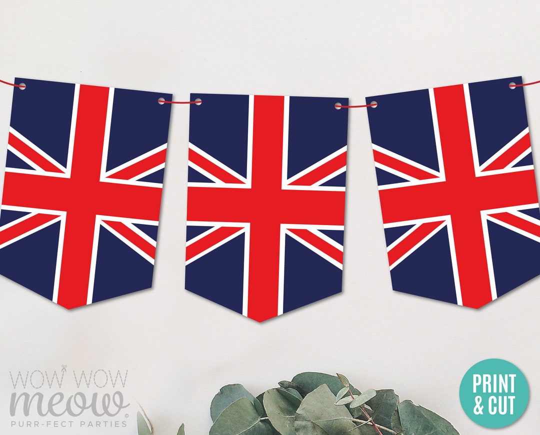 Jubilee Bunting Banner Union Jack Queens Platinum Instant Download ...