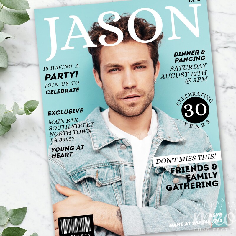 Magazine Invitation - Etsy