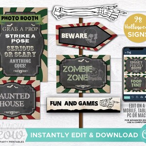 28 Halloween Signs Signs Printable Skeleton Hand Pointing DOWNLOAD ...
