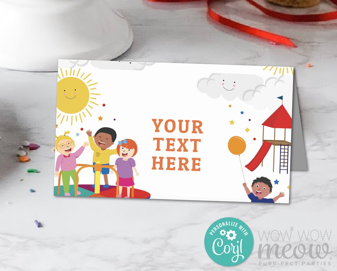 Park Food Tent Birthday Playground Picnic Labels Editable Instant ...