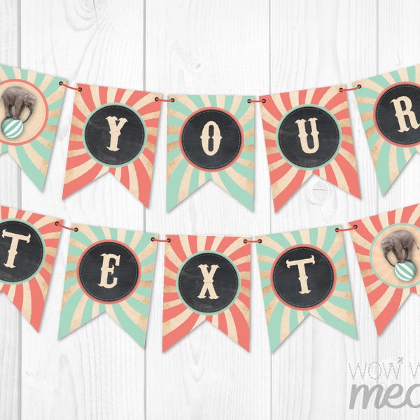 Pink Carnival Birthday Banner - Etsy