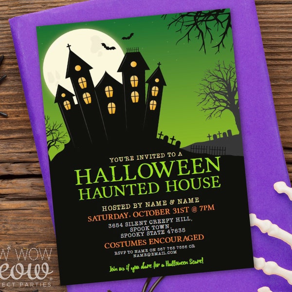 Haunted House Party Invitations - Etsy