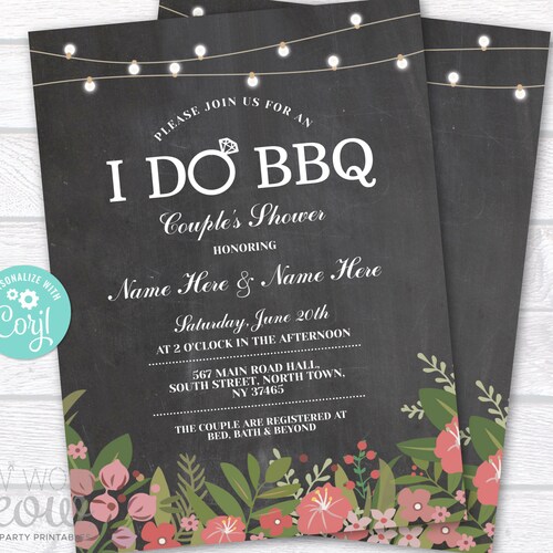 I Do BBQ Engagement Party Invitation 41 Digital Invitation - Etsy