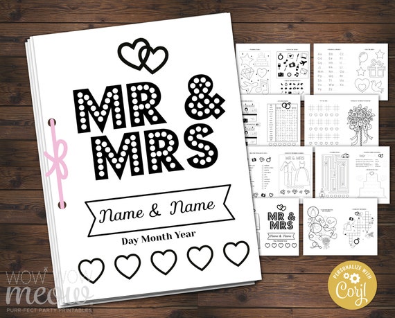 Wedding Activity Book Maze