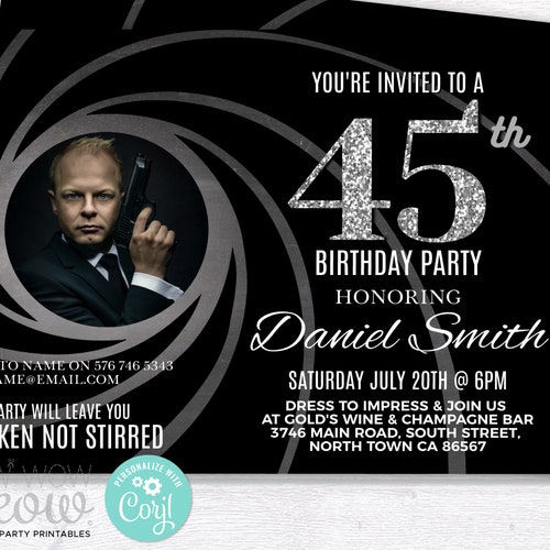 007 Digital Clipart Images Instant Download 007 Silhouette. | Etsy UK