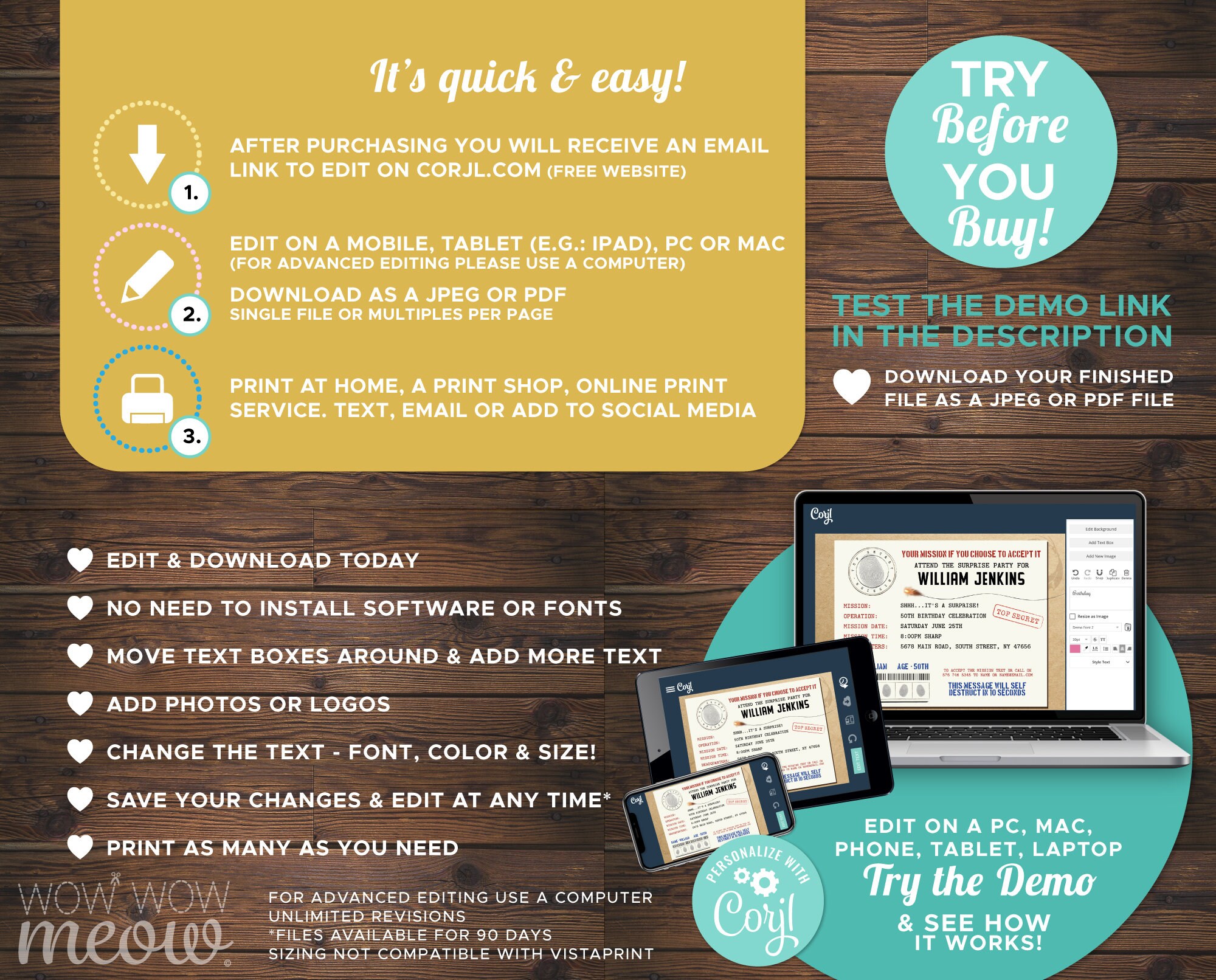 Mission Impossible Invitation Surprise Birthday Invite INSTANT - Etsy UK