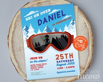 Snowboarding Birthday Invitation Snowboard Party Shred the - Etsy