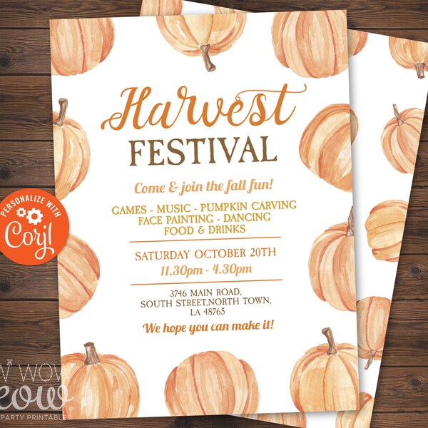Fall Invitations - Etsy