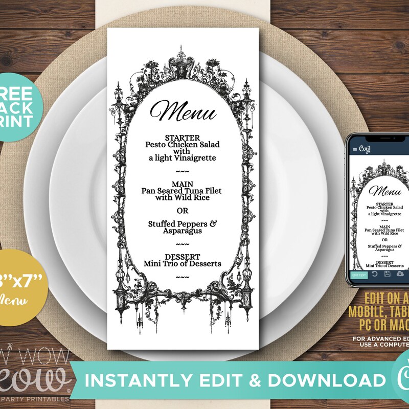 Halloween Menu - Etsy