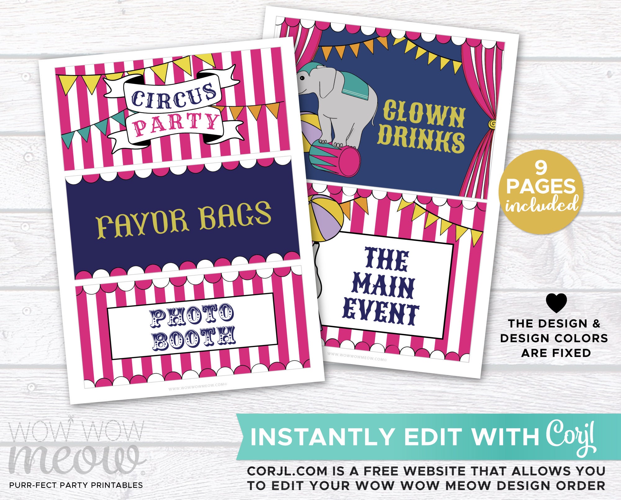 Circus Arrow Signs Pink Carnival Party Hand Pointing INSTANT - Etsy UK