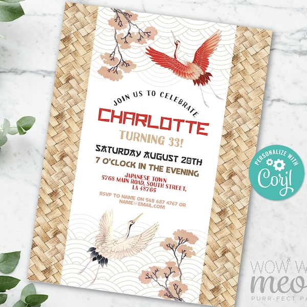 Japanese Invitation - Etsy