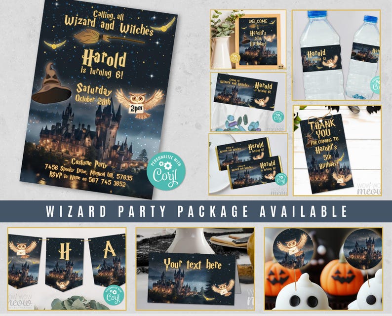 Editable Wizard Halloween Poster | Witches Welcome Sign | Party ...