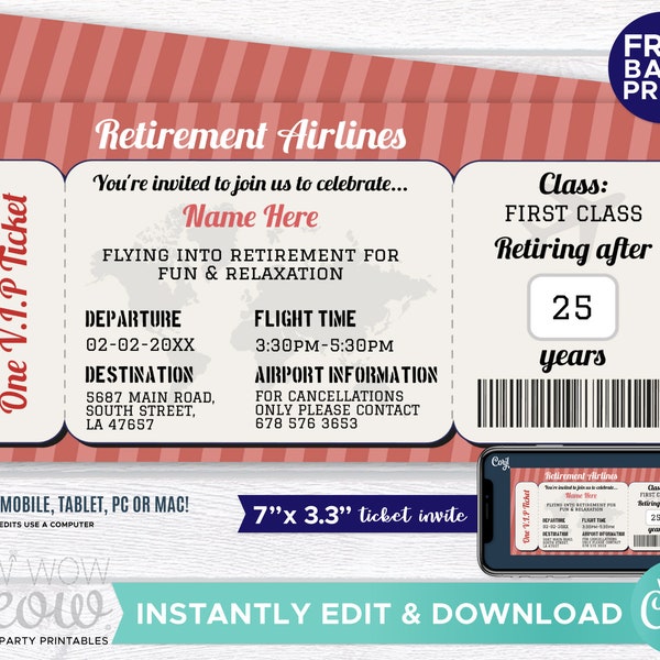 Pilot Retirement Invitation - Etsy