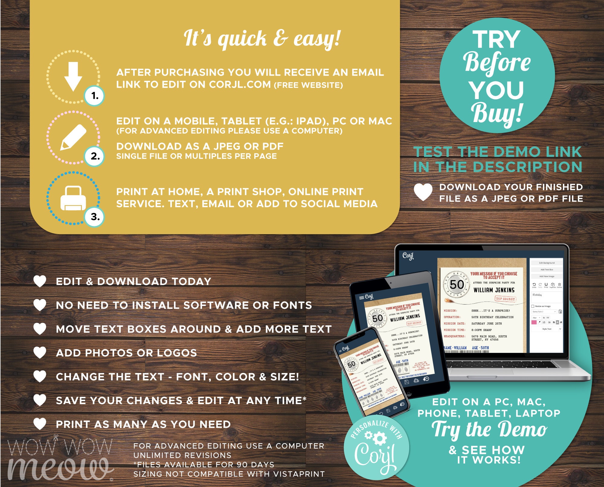 Any Age Mission Impossible Birthday Invitation INSTANT - Etsy