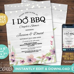 I Do BBQ Invitations Engagement Party Couple's Shower - Etsy UK