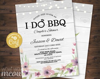 I Do BBQ Invitation I Do BBQ Couples Shower Invitation I Do - Etsy