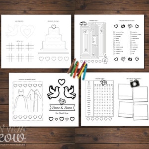 Wedding Coloring Book Children's Activity Sheets Booklet Printable ...