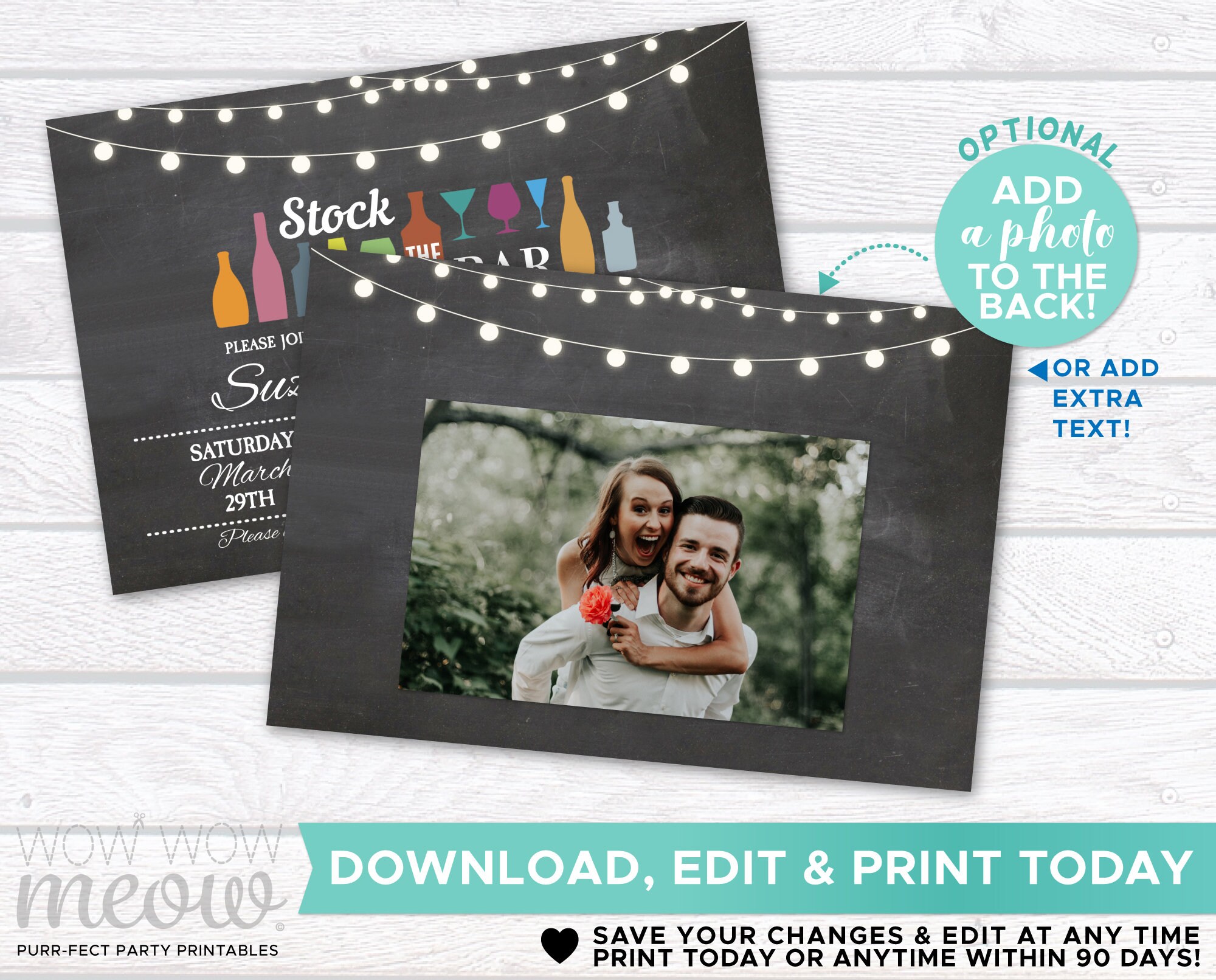 Stock The Bar Invitations Engagement Party Couples Shower | Etsy