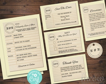 Library Wedding Invitations - Etsy