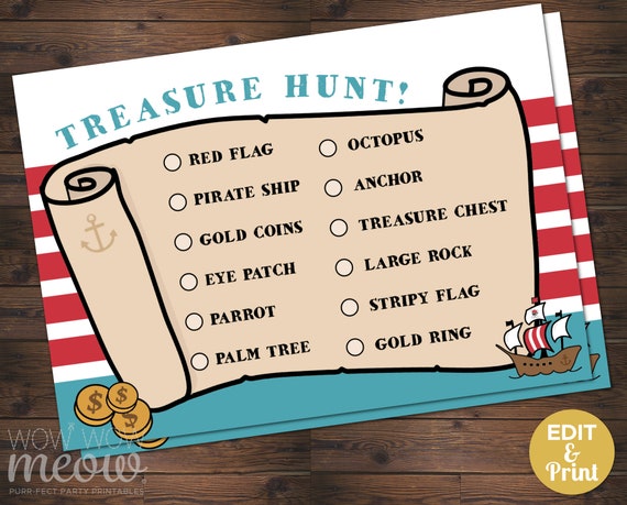 Blank Treasure Hunt Map