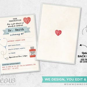 Doctor Invitation Prescription Invite Dr. Birthday Party INSTANT ...