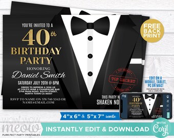 Detective Invitation, Mystery Invitation, Secret Agent Invitation, Spy ...