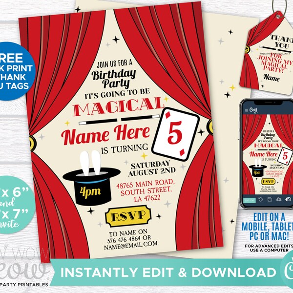 Magic Show Invite - Etsy