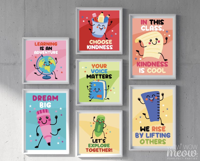 Positive Classroom Posters | Teacher Decorative Wall Decor | Growth ...