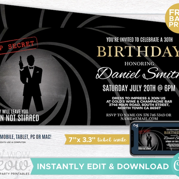 Secret Agent Party - Etsy