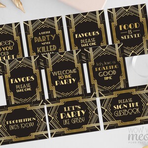Art Deco Signs 1920s Welcome Poster Birthday Party Twenties 8.5 X 11 ...
