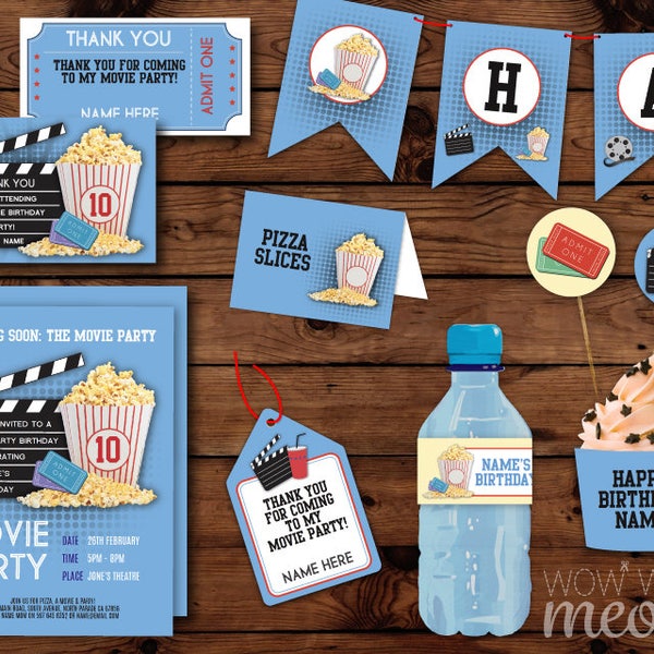 Popcorn Invitation - Etsy