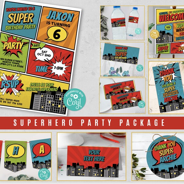 Superhero Birthday - Etsy