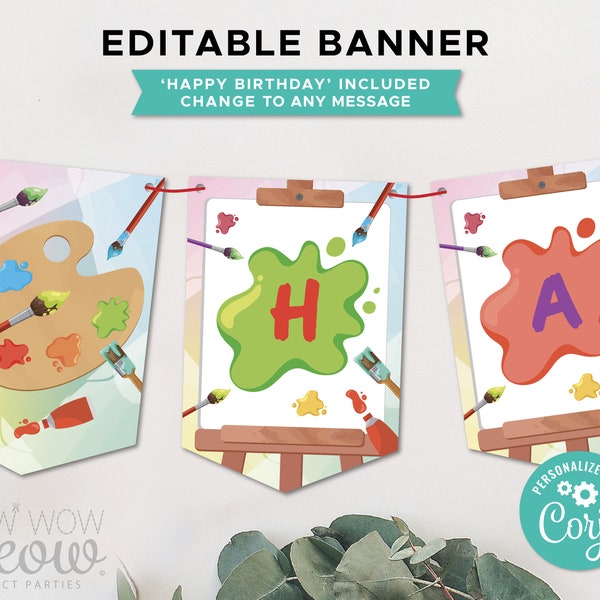 Paint Party Banner - Etsy