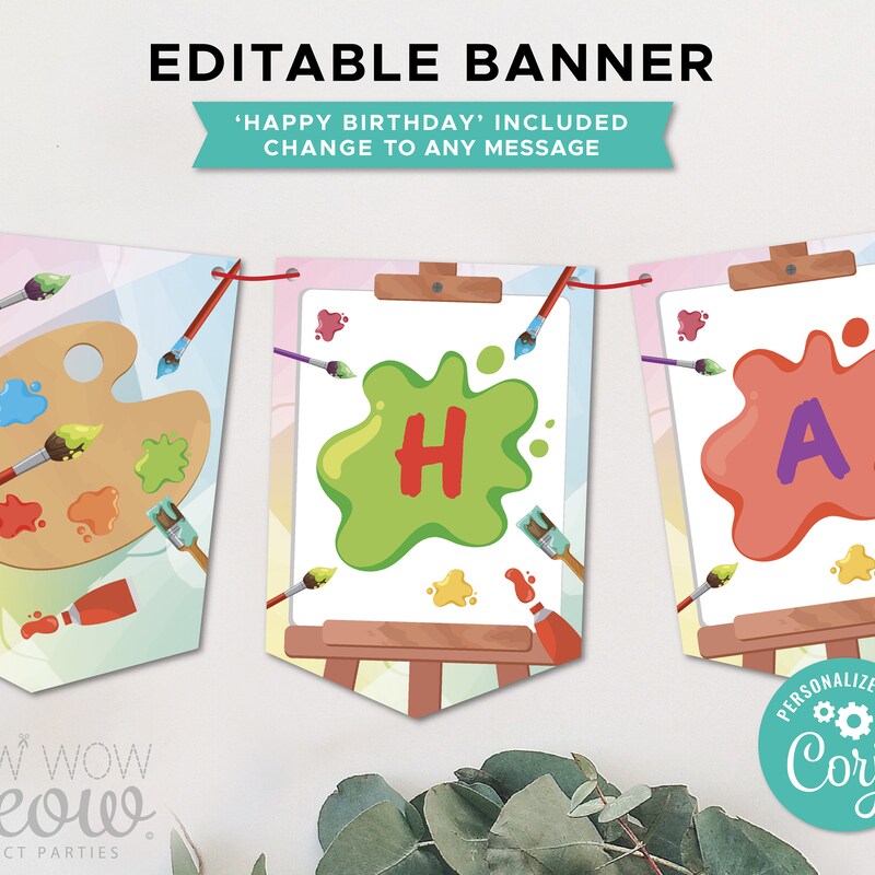 Paint Party Banner - Etsy