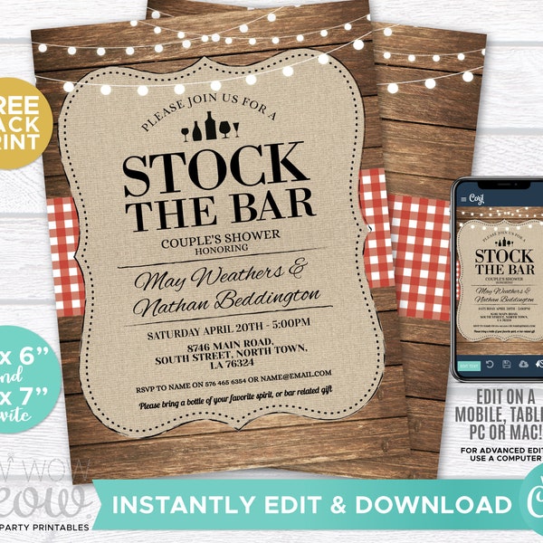 Stock the Bar Invitation - Etsy