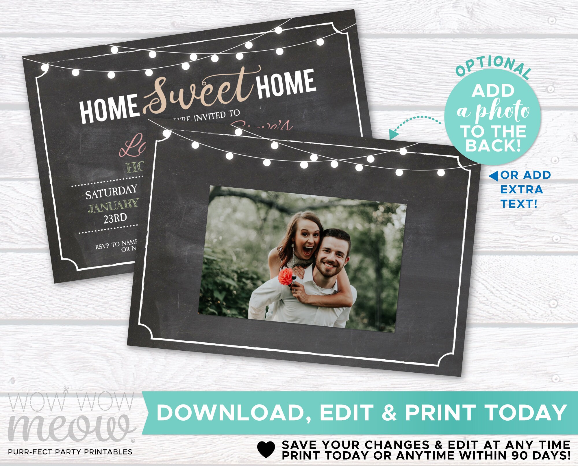 Housewarming Invitation New House Invite Home Sweet Couples - Etsy