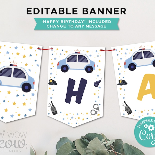 Printable Police Paper Cap Colored Fun Kids Craft Pdf Instant Download ...