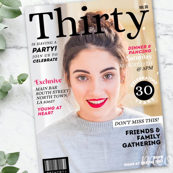 Magazine Invitation - Etsy