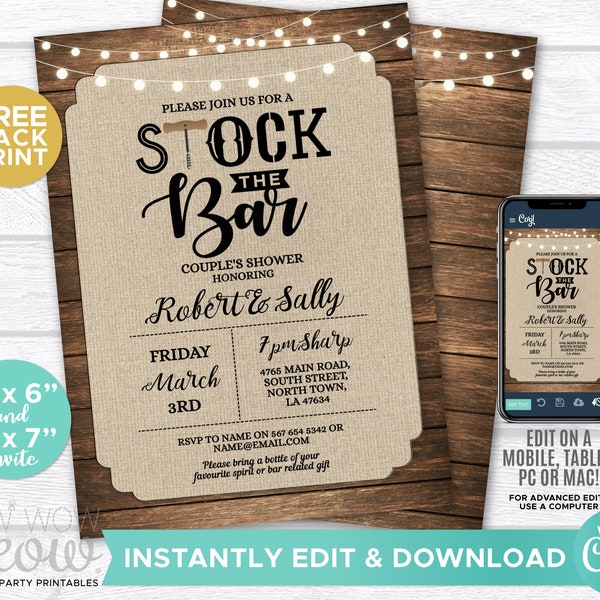Stock the Bar - Etsy