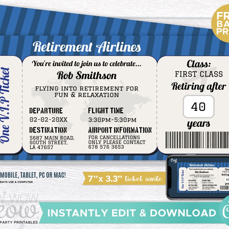 Retirement Invitation - Etsy