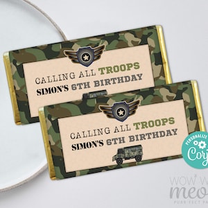Military Chocolate Bar Wrapper - Etsy
