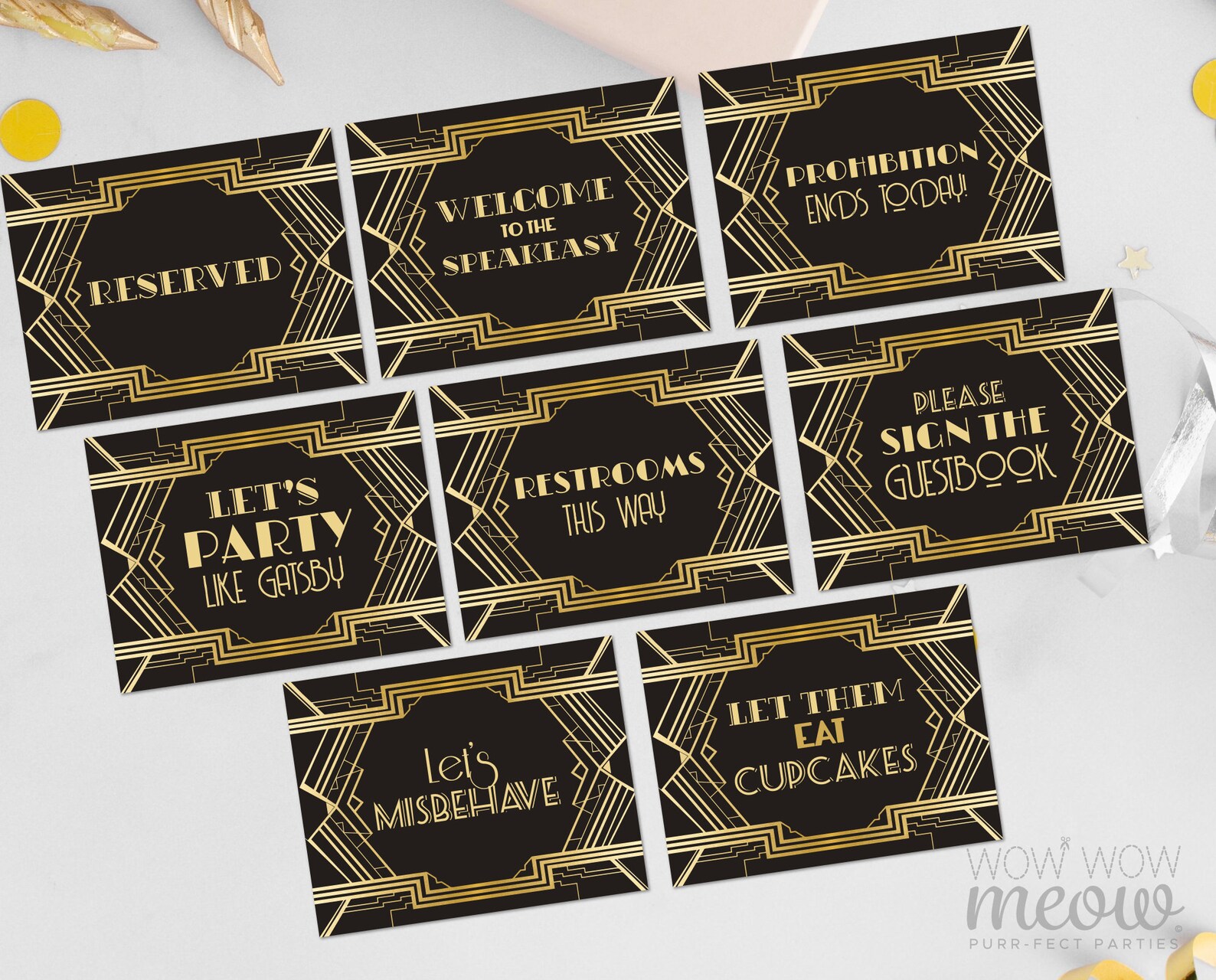 Art Deco Signs 1920s Welcome Poster Birthday Party Twenties - Etsy