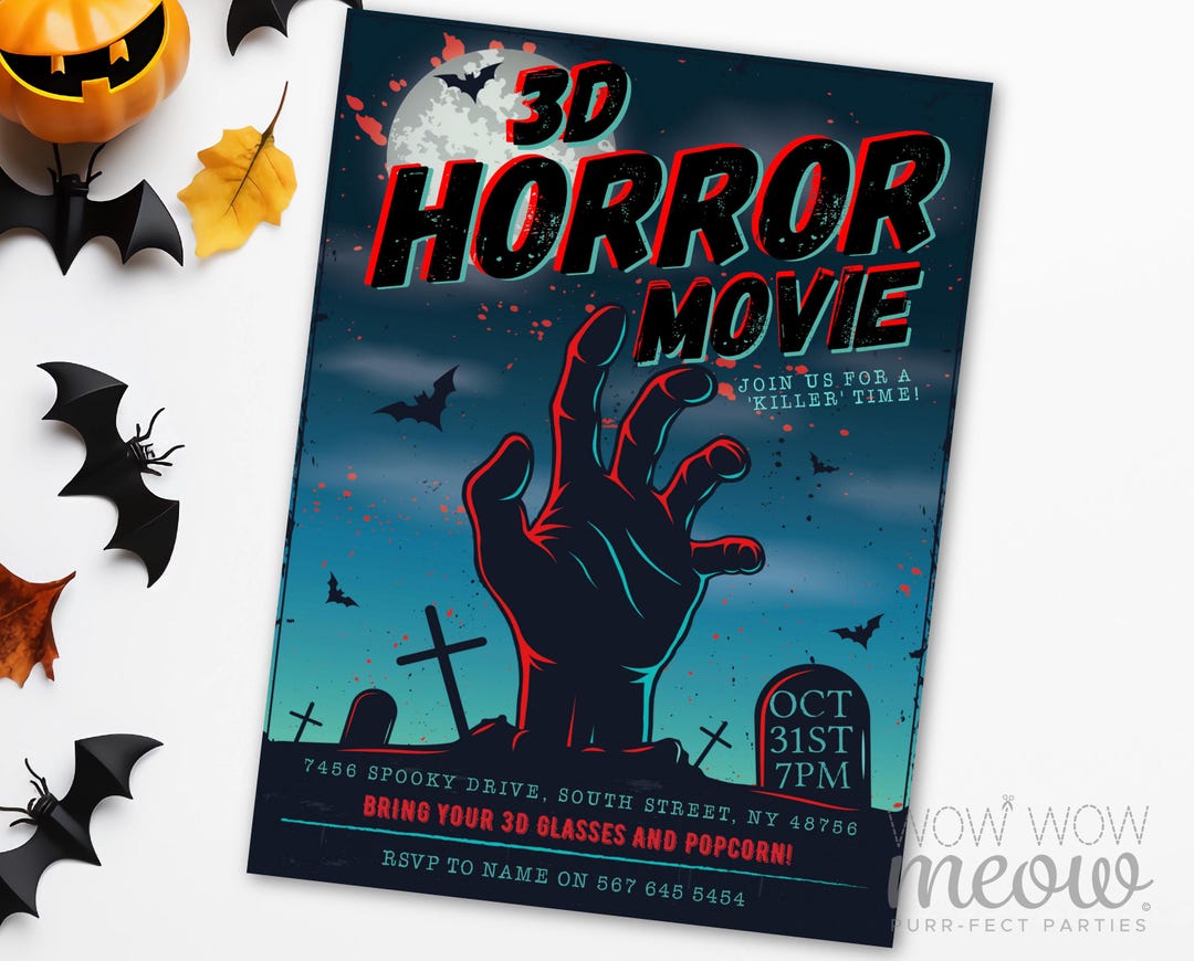 Horror Movie Halloween Night Film Scray 3D Zombie Killer Birthday Night ...