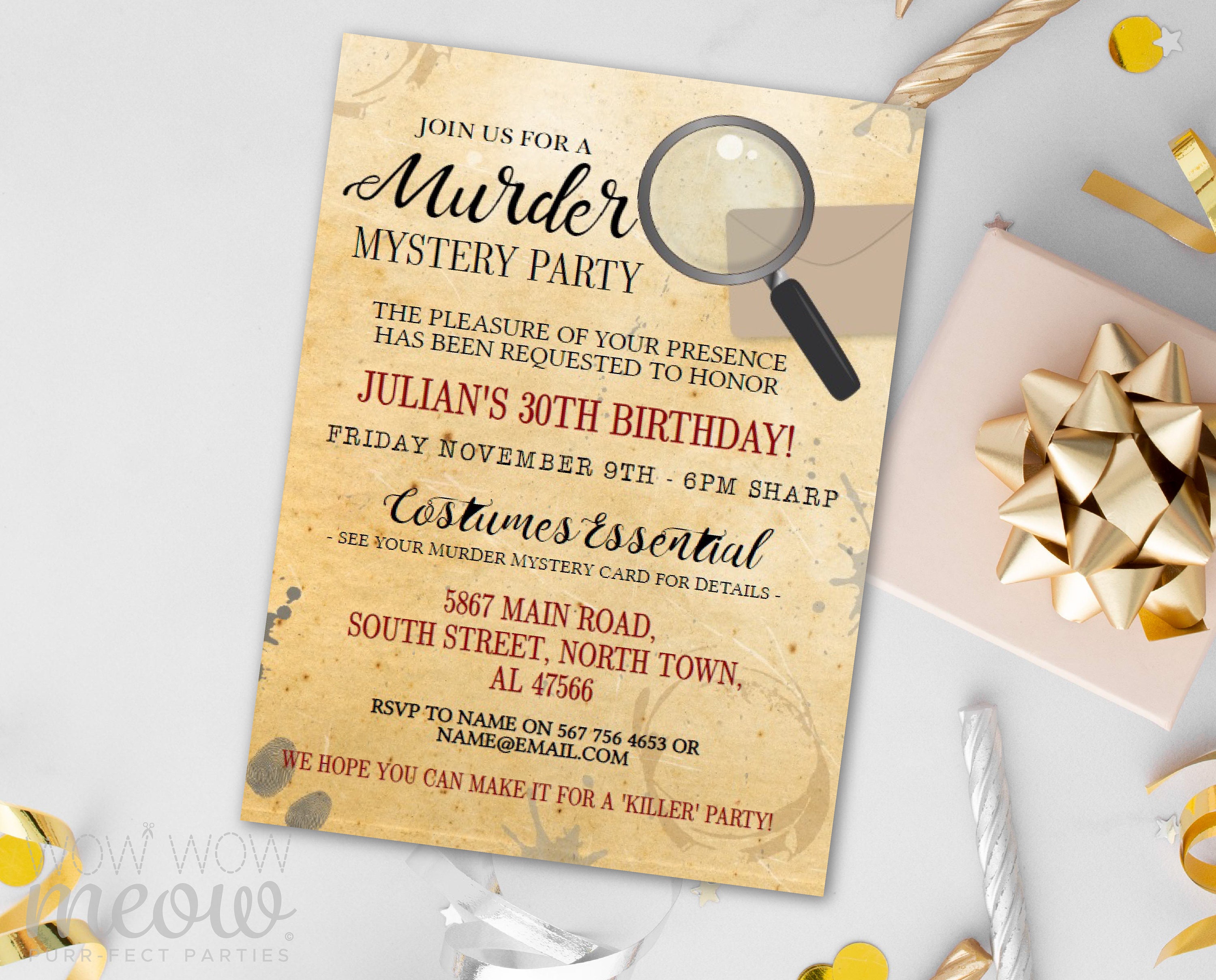 Mystery Party Invitation Ideas