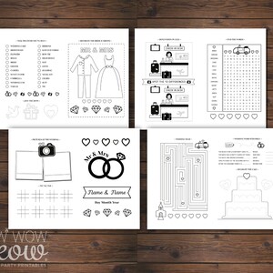 Wedding Coloring Book Children's Activity Sheets Booklet Printable ...