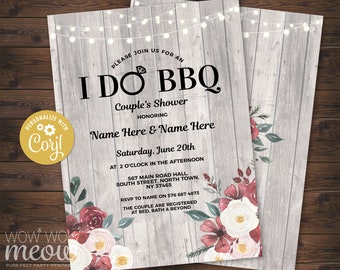 I Do BBQ Invitation I Do BBQ Couples Shower Invitation I Do - Etsy
