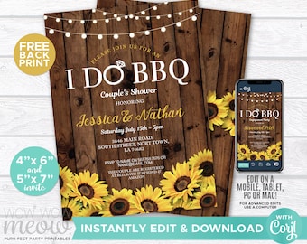 I Do BBQ Engagement Party Invitations - Etsy