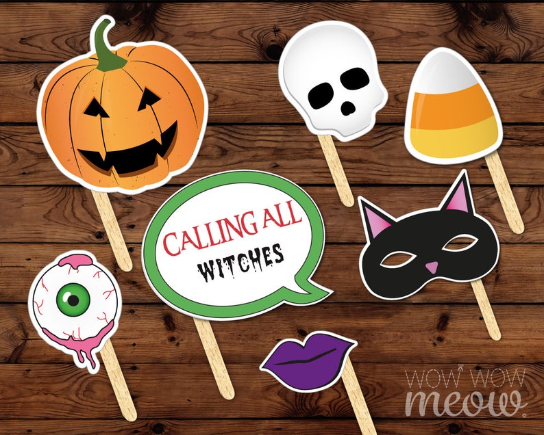 Halloween Photo Props Booth 50 Zombie Signs INSTANT DOWNLOAD | Etsy