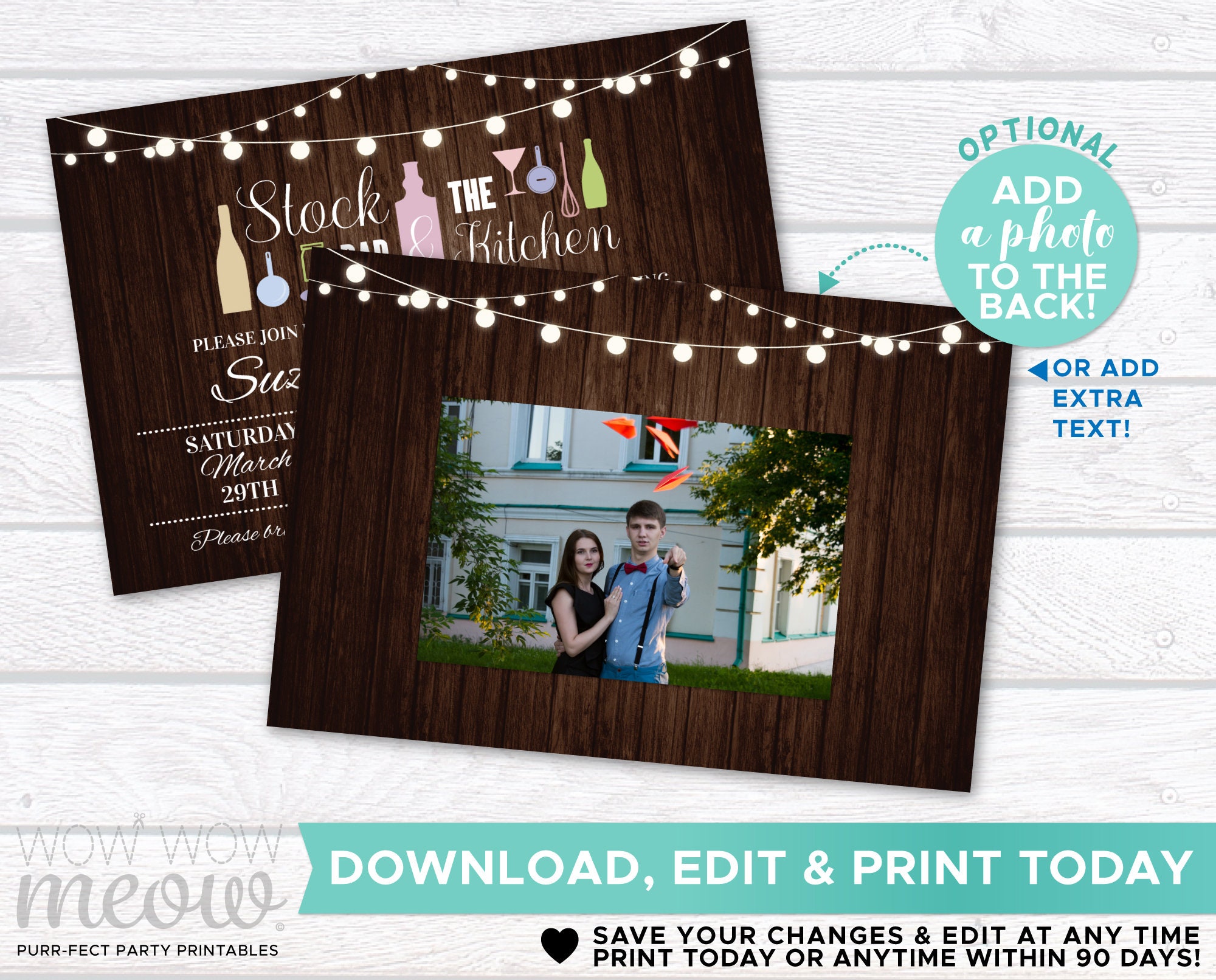 Stock the Bar & Kitchen Invitations Engagement Invite - Etsy